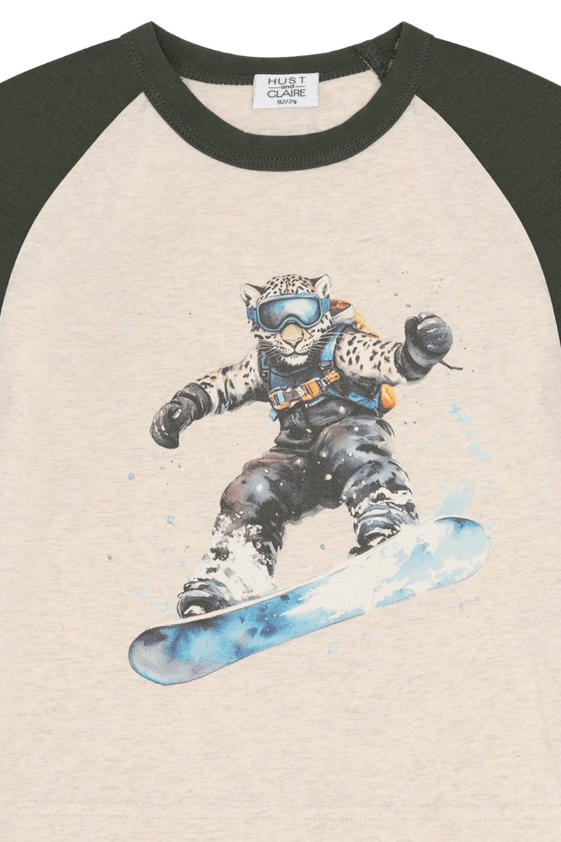 Hust & Claire Anton Snowleopard genser - wheat melange | Gratis bytte & rask levering | Petter & Pia